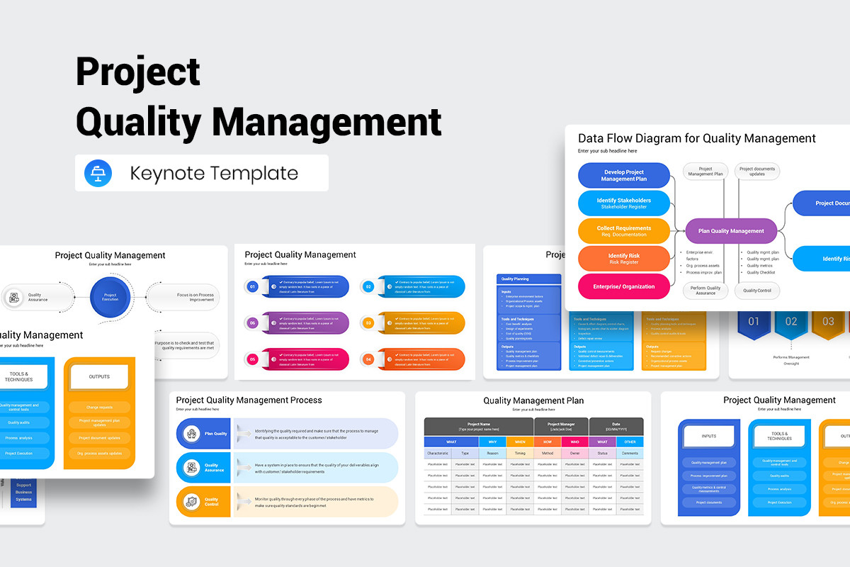 Project Quality Management Keynote Template | Nulivo Market
