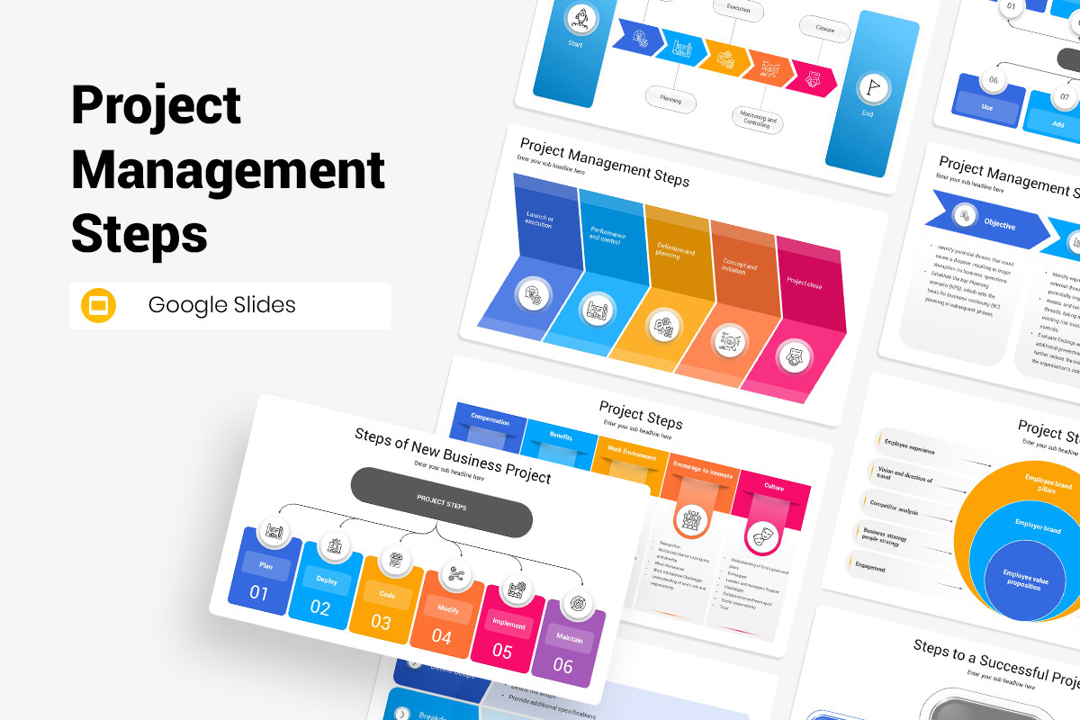 Project Management Steps Google Slides Template | Nulivo Market