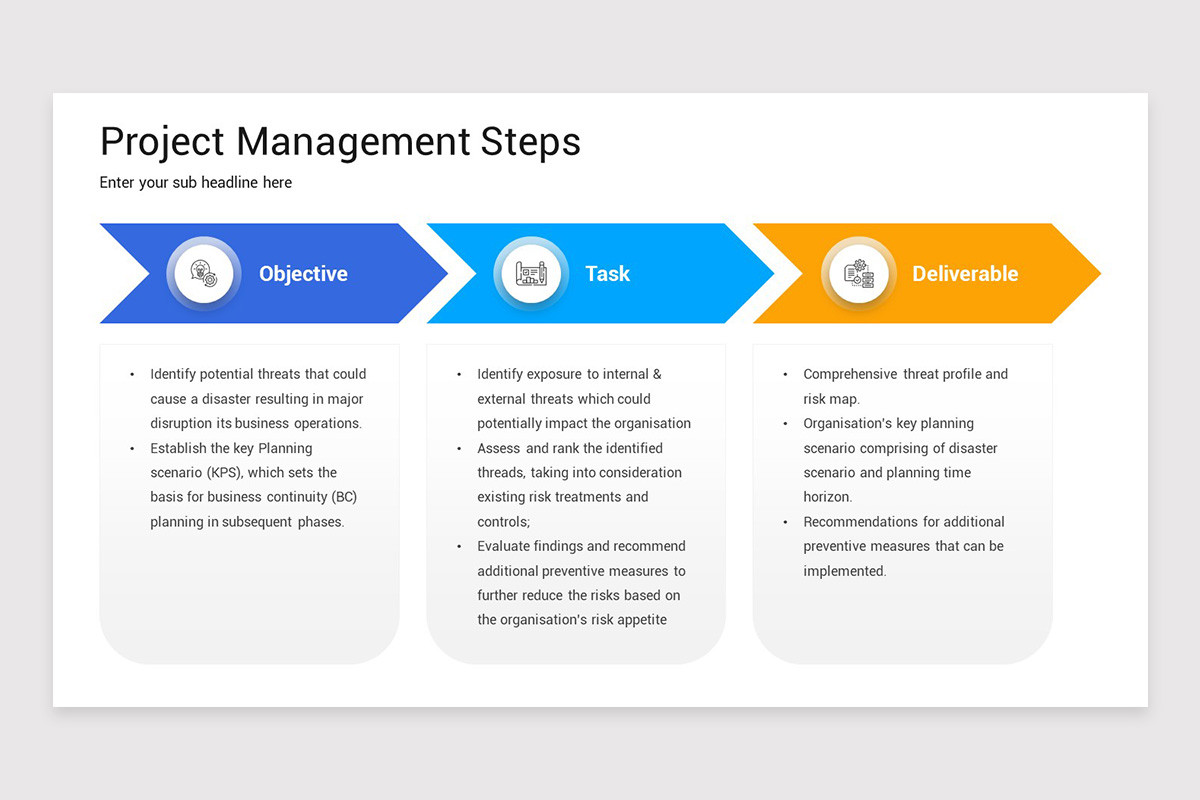 Project Management Steps Keynote Template | Nulivo Market