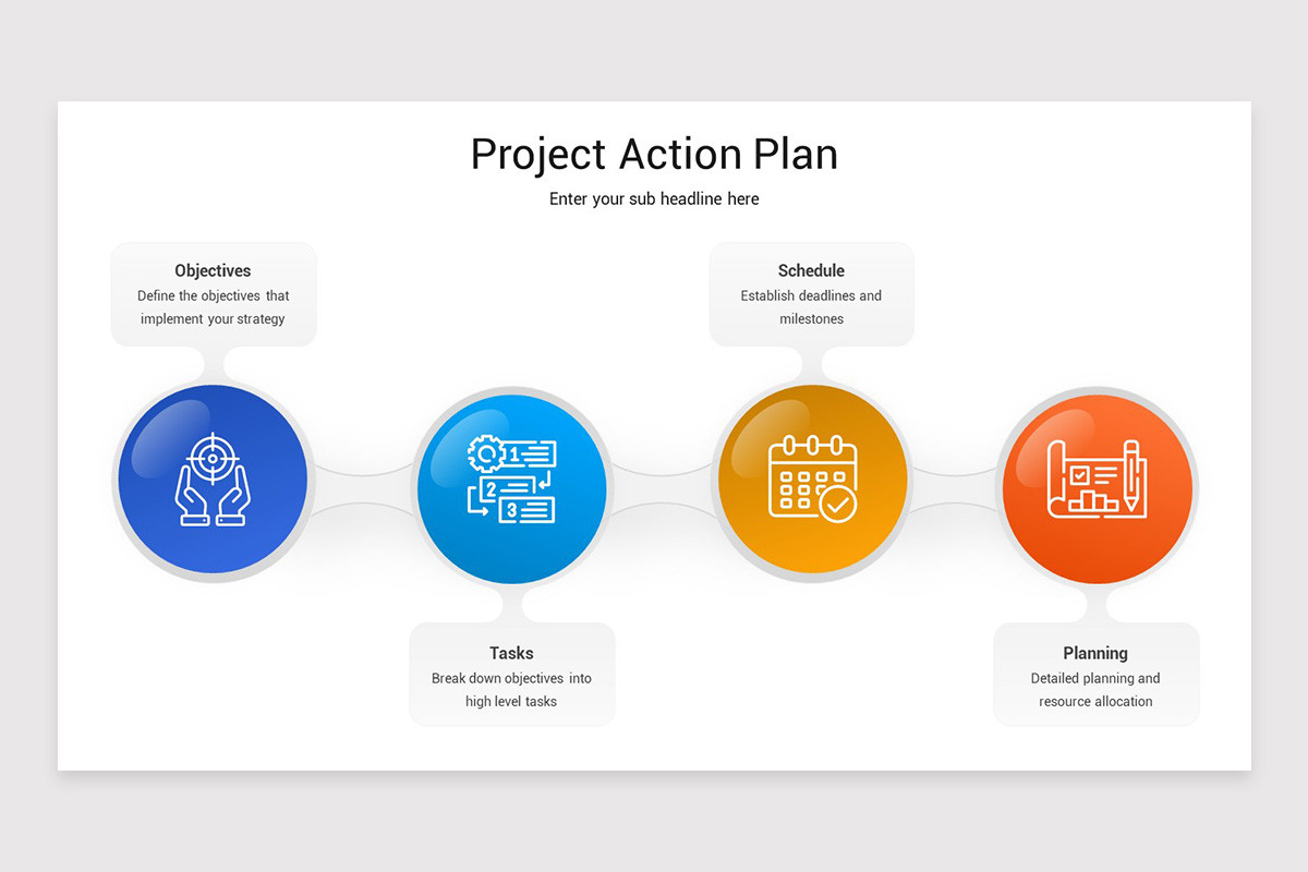 Project Action Plan PowerPoint Template | Nulivo Market