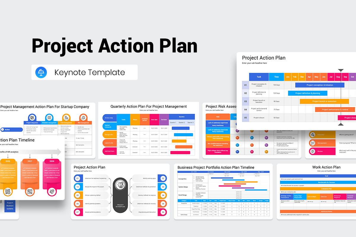 Project Action Plan Keynote Template | Nulivo Market