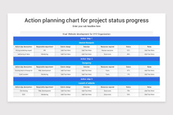 Project Action Plan Keynote Template | Nulivo Market
