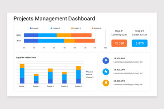 Project Management Dashboard PowerPoint Template | Nulivo Market