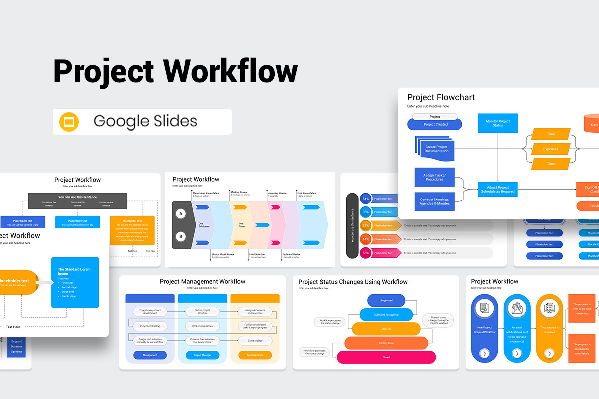 Project Workflow Google Slides Template | Nulivo Market