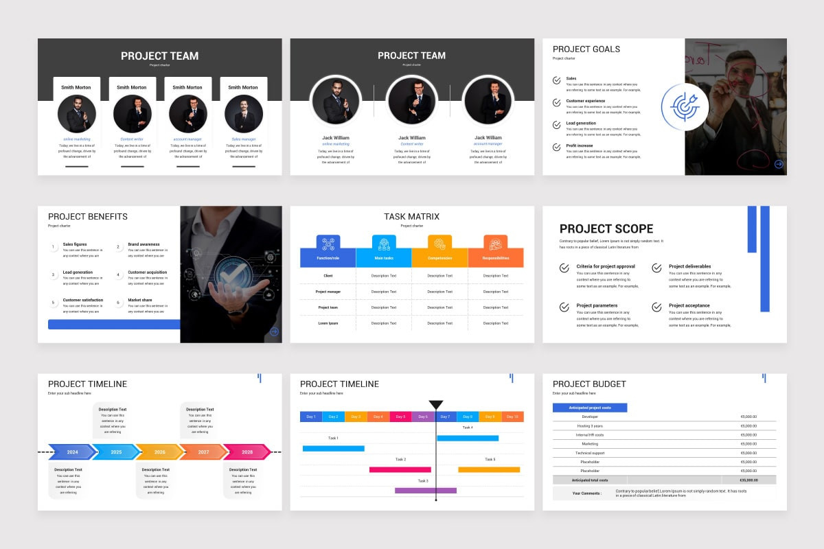 Project Management Models PowerPoint Template | Nulivo Market
