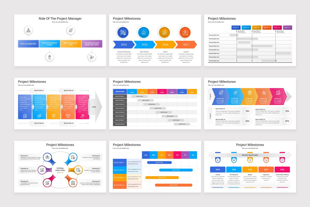Project Management Models Google Slides Template | Nulivo Market