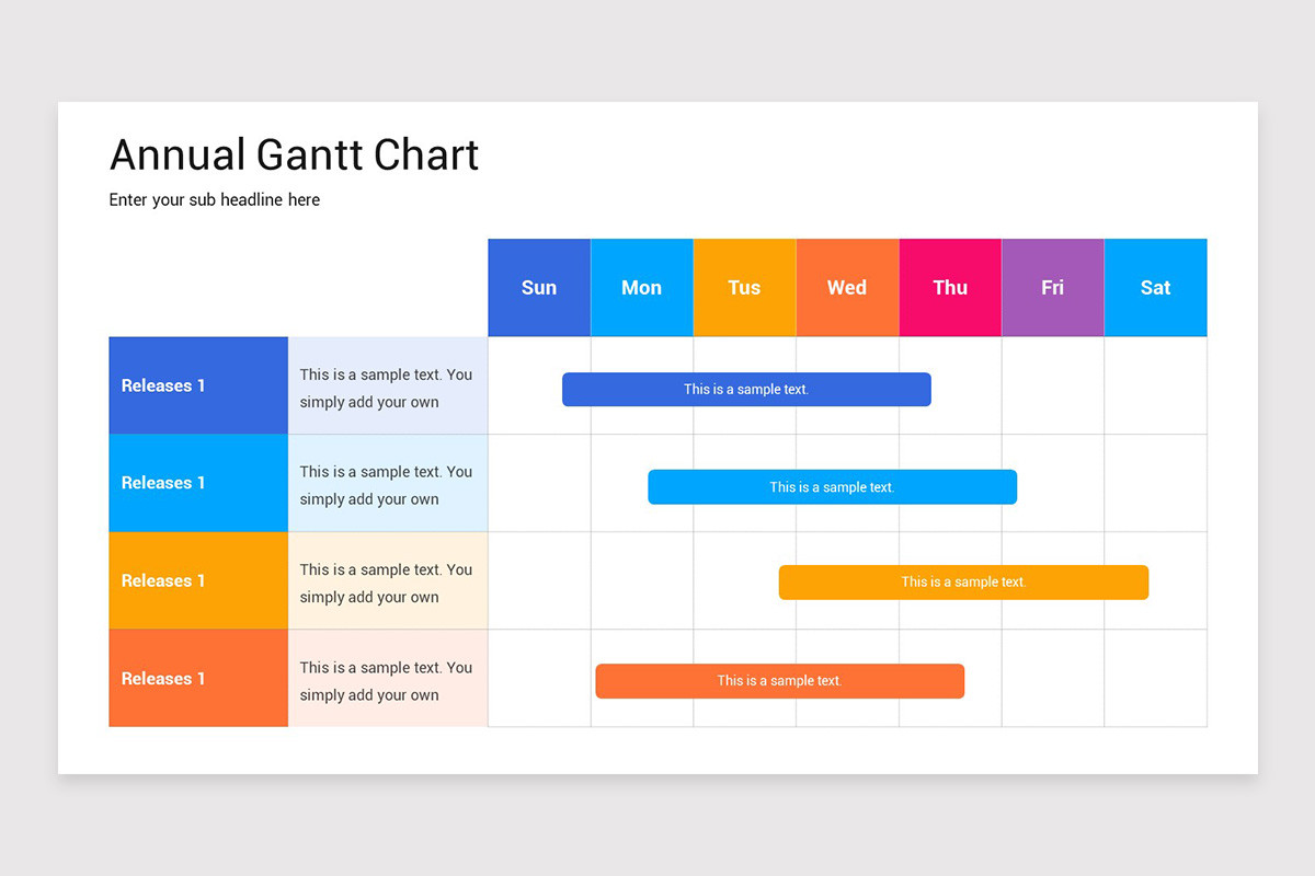 Annual Gantt Chart PowerPoint Presentation Template | Nulivo Market