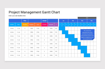 Project Gantt Chart PowerPoint Template | Nulivo Market
