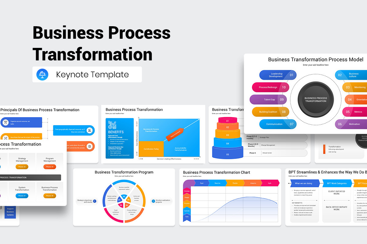 Business Process Transformation Keynote Template | Nulivo Market