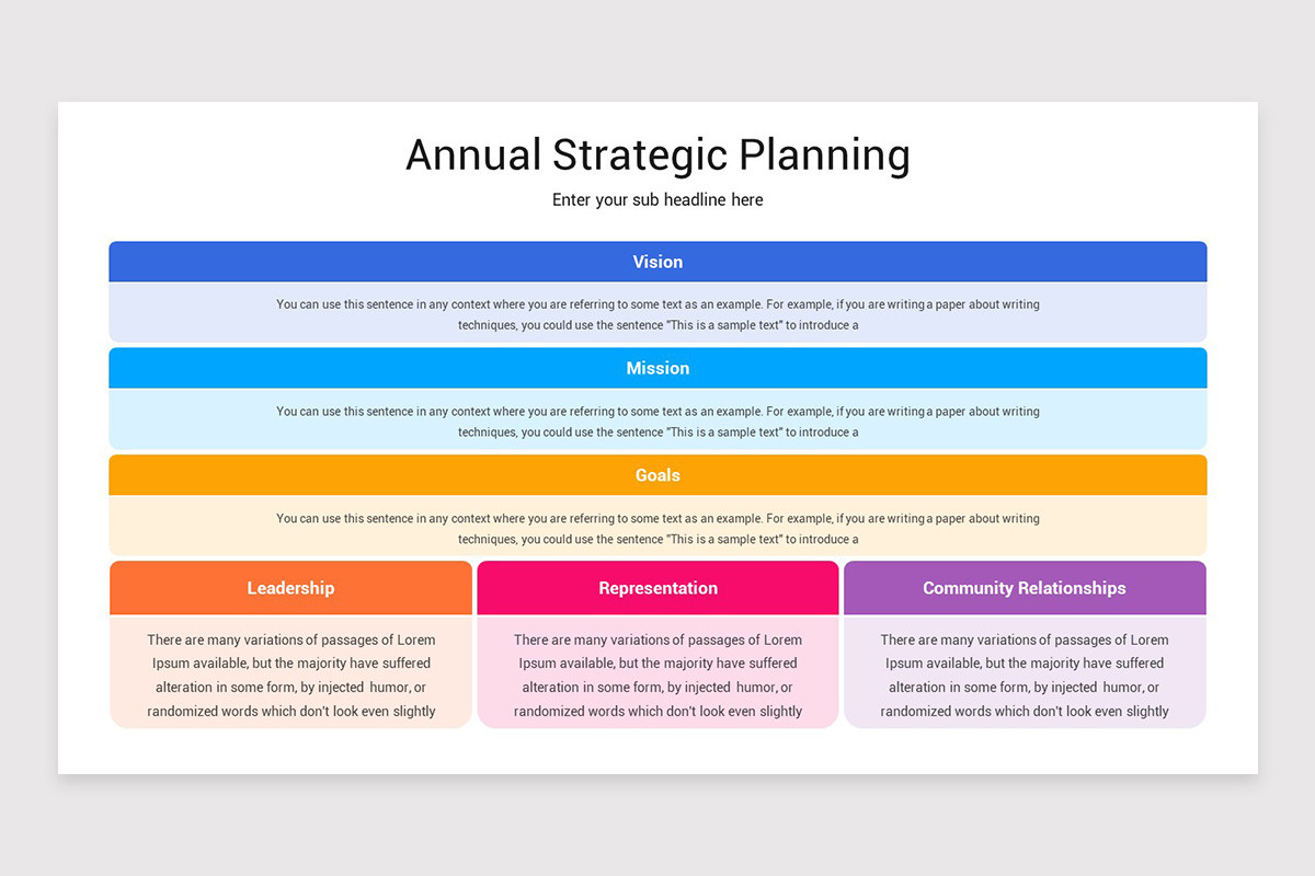 Annual Strategic Planning Keynote Template | Nulivo Market