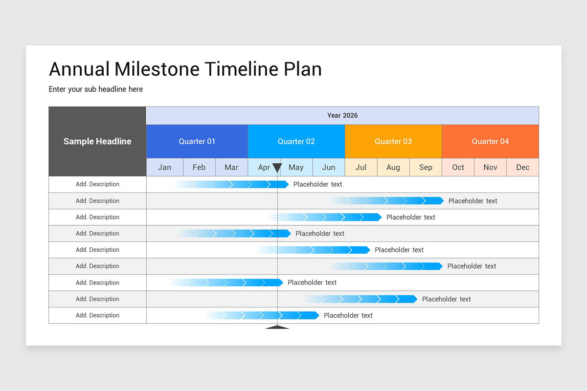 Annual Timeline Presentation PowerPoint Template | Nulivo Market