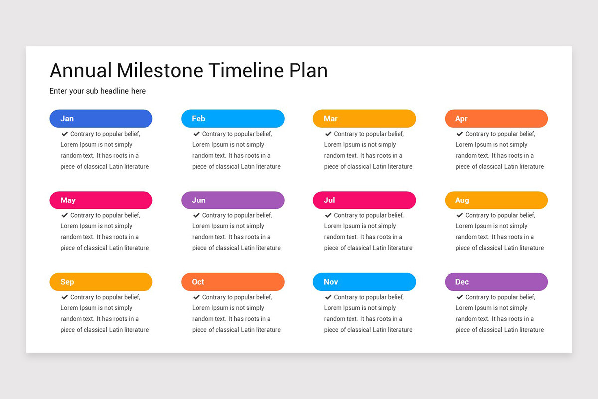 Annual Timeline Presentation PowerPoint Template | Nulivo Market