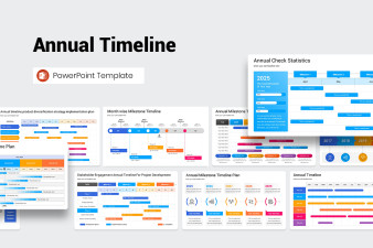 Annual Timeline Presentation PowerPoint Template | Nulivo Market