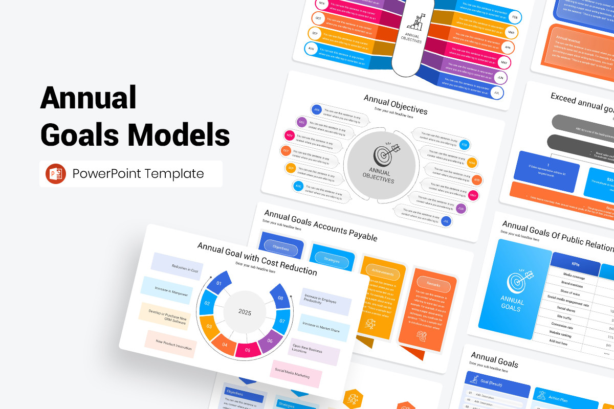 Annual Goals Models PowerPoint Template | Nulivo Market