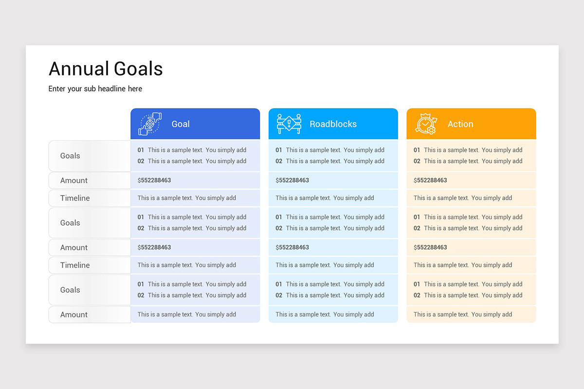Annual Goals Models PowerPoint Template | Nulivo Market