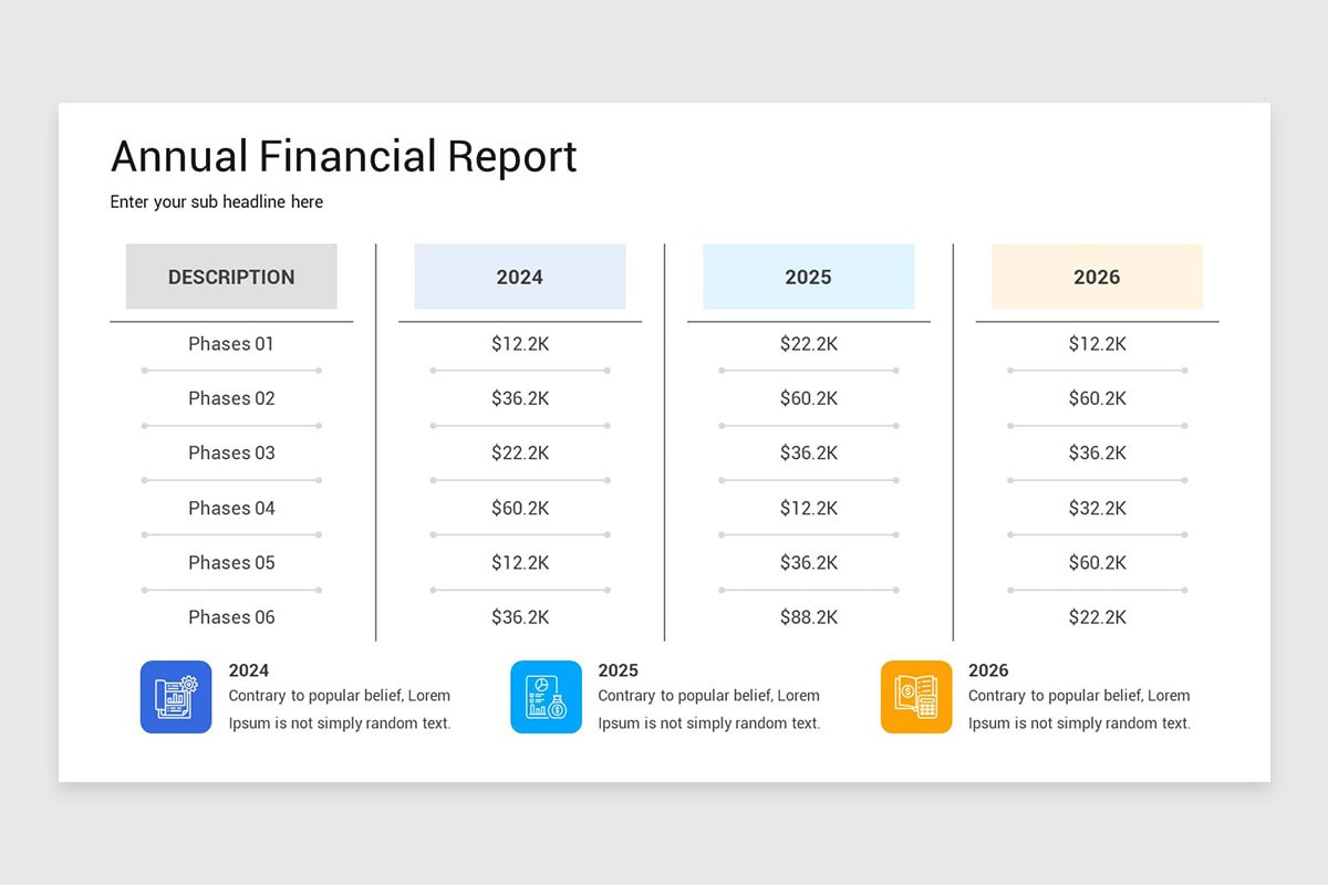 Annual Financial Report Keynote Template | Nulivo Market