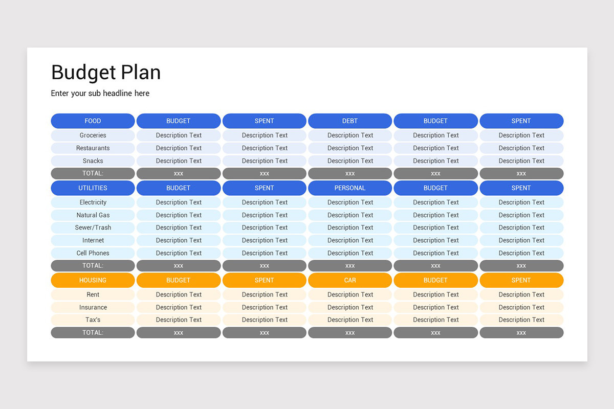 Budget Plan Presentation PowerPoint Template | Nulivo Market