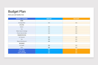 Budget Plan Presentation Google Slides Template | Nulivo Market