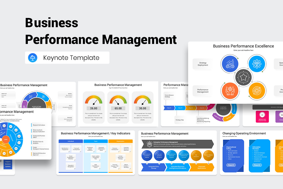 Business Performance Management Keynote Template | Nulivo Market