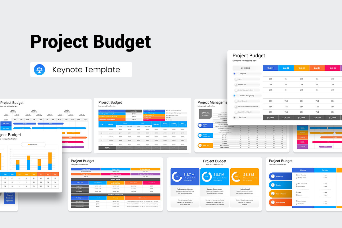 Project Budget Keynote Template | Nulivo Market