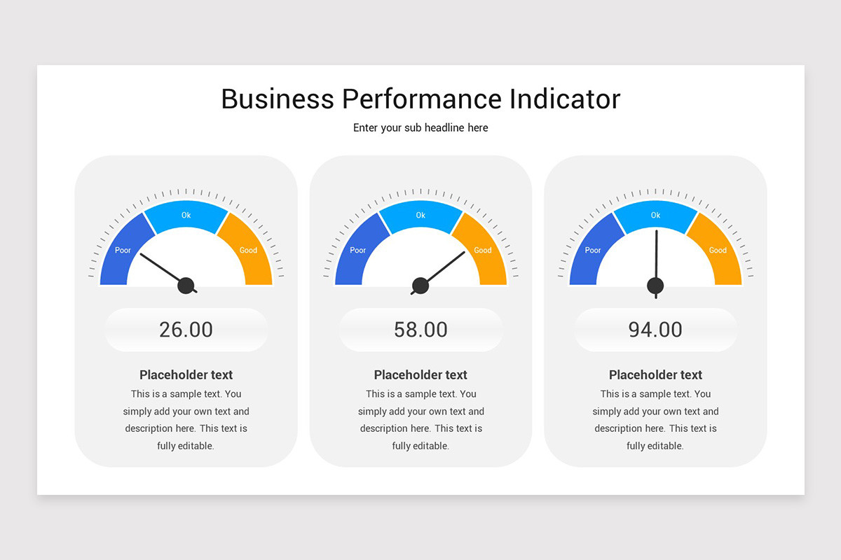 Business Performance Indicator PowerPoint Template | Nulivo Market