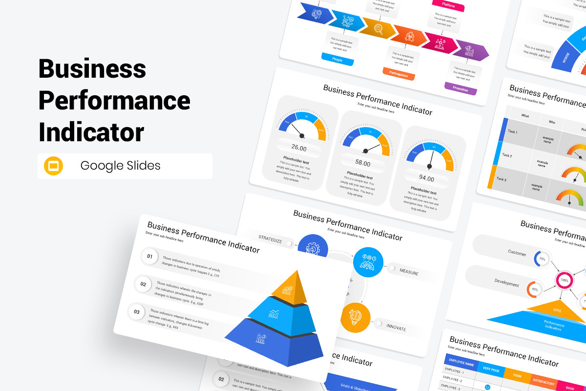 Business Performance Indicator Google Slides Template | Nulivo Market
