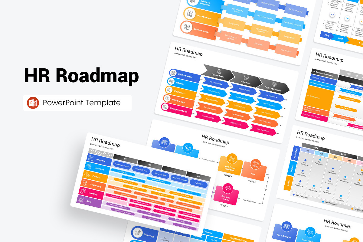 HR Roadmap Presentation PowerPoint Template | Nulivo Market