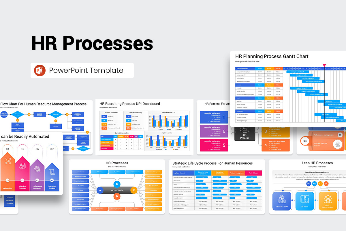 HR Processes Presentation PowerPoint Template | Nulivo Market
