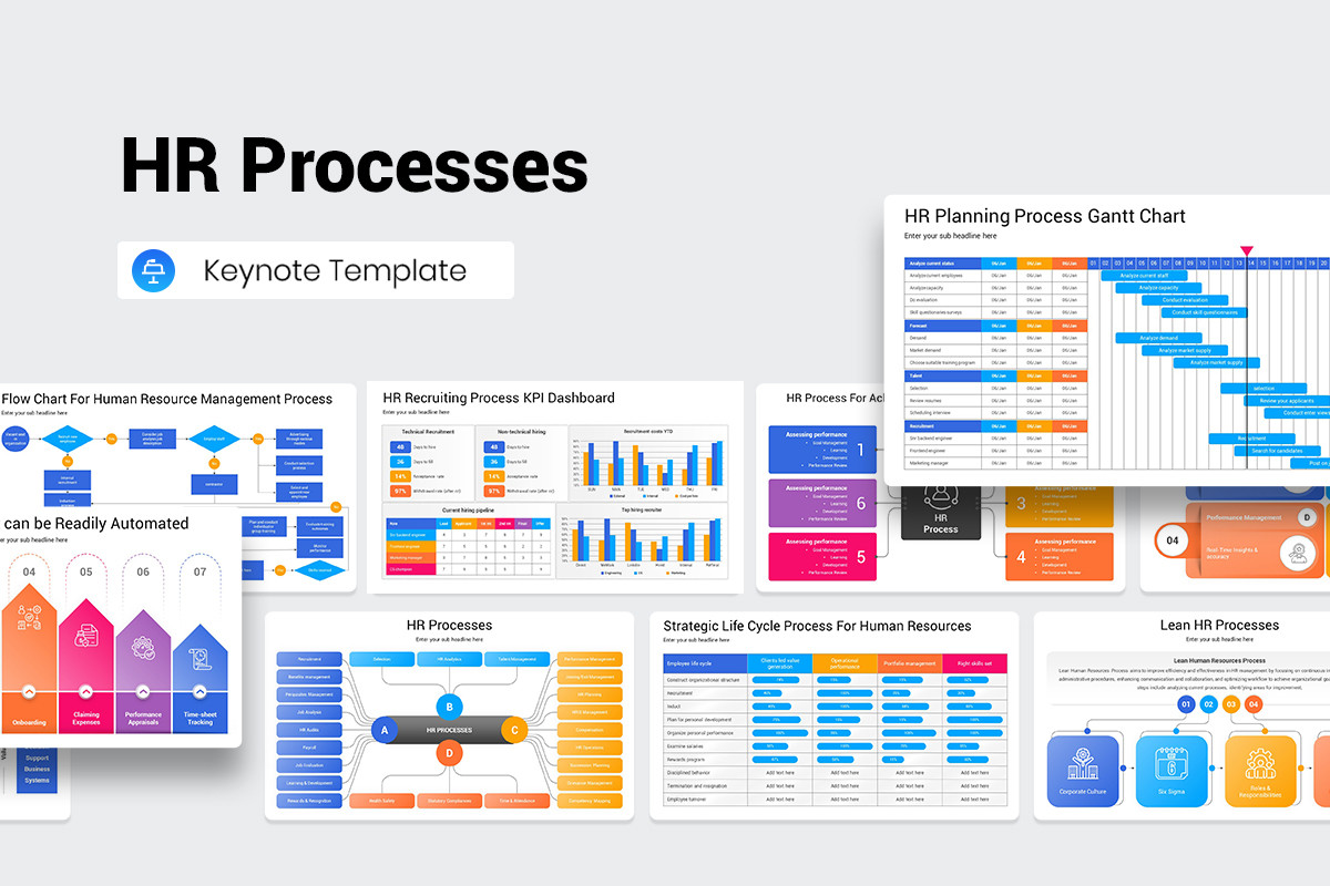 HR Processes Presentation Keynote Template | Nulivo Market