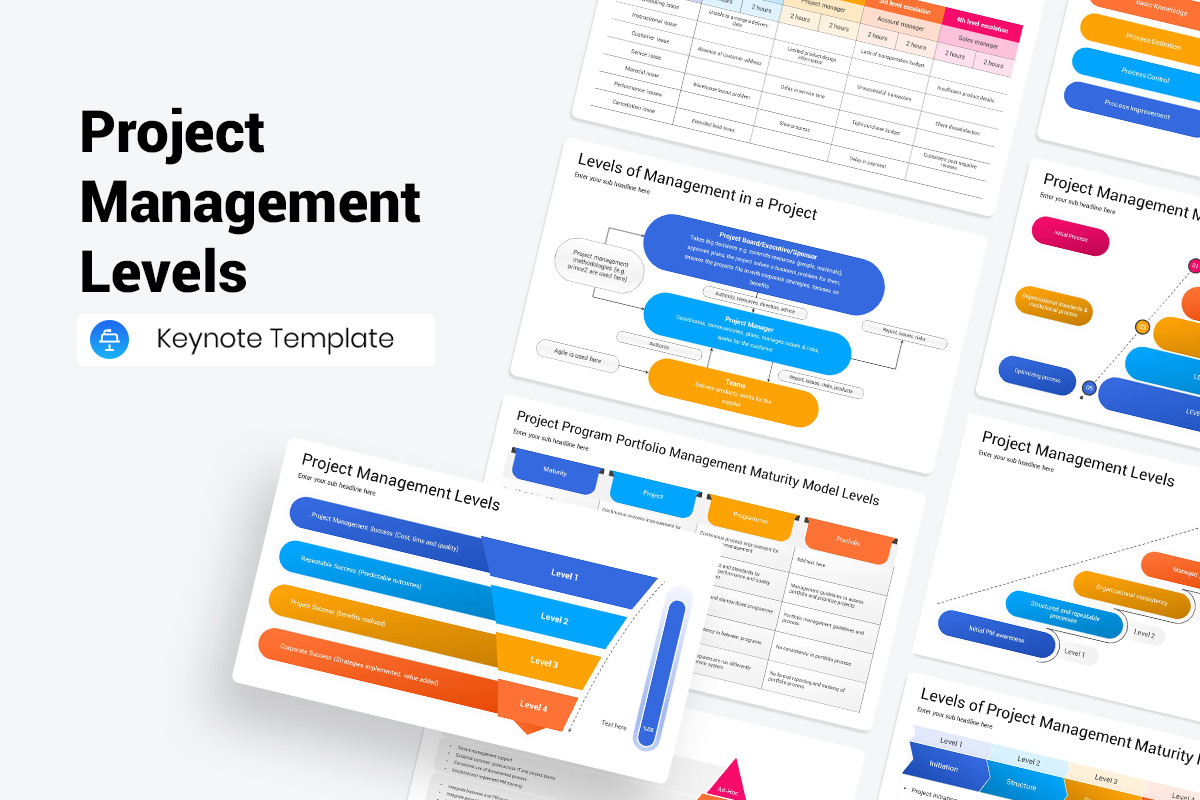 Project Management Levels Keynote Template | Nulivo Market