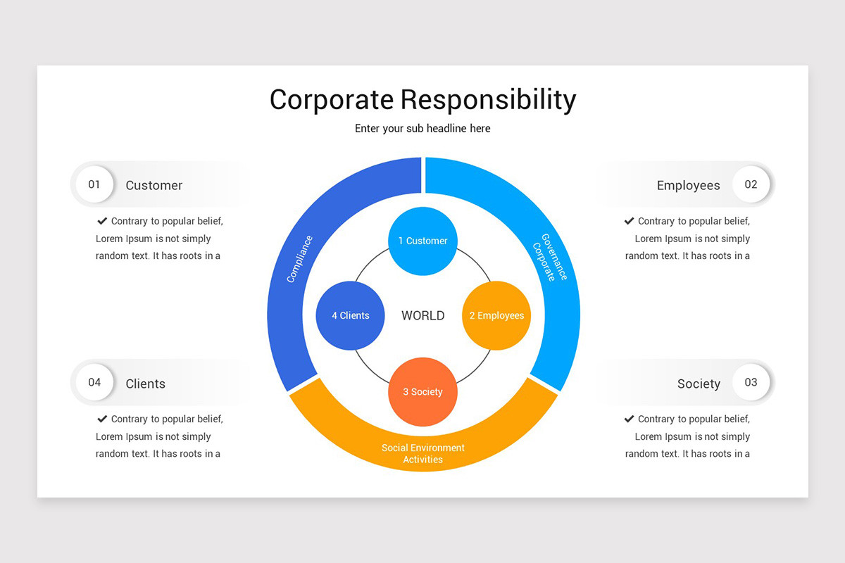 Corporate Responsibility Presentation PowerPoint Template | Nulivo Market