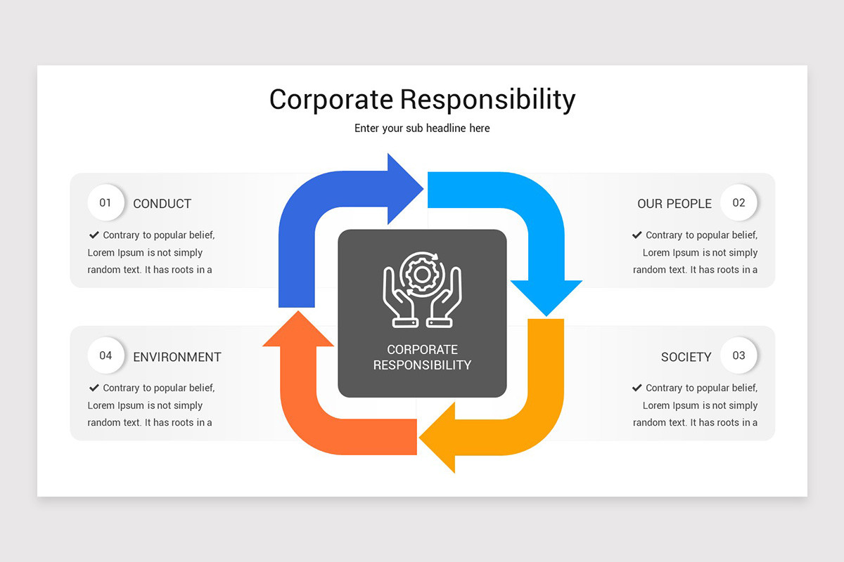 Corporate Responsibility Presentation PowerPoint Template | Nulivo Market