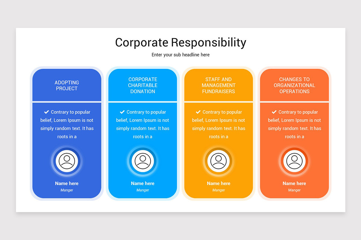 Corporate Responsibility Presentation PowerPoint Template | Nulivo Market