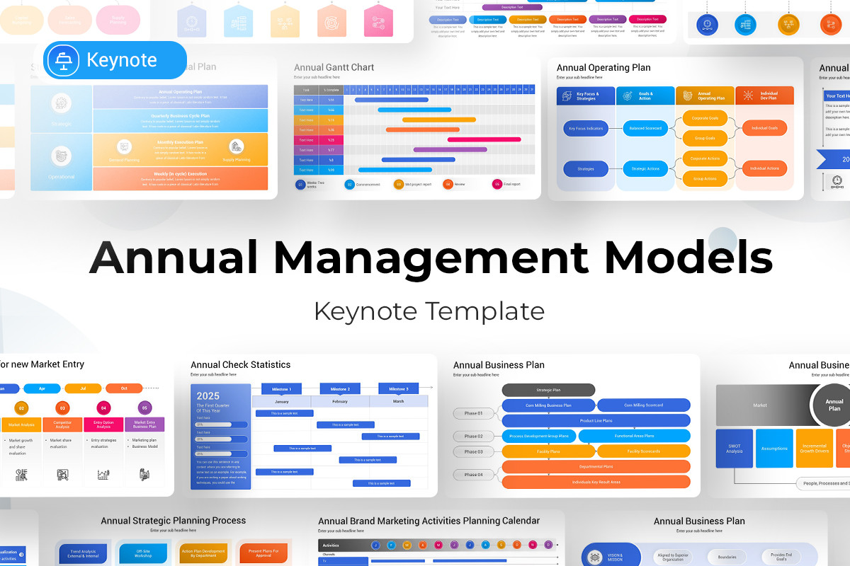 Annual Management Models Keynote Template | Nulivo Market