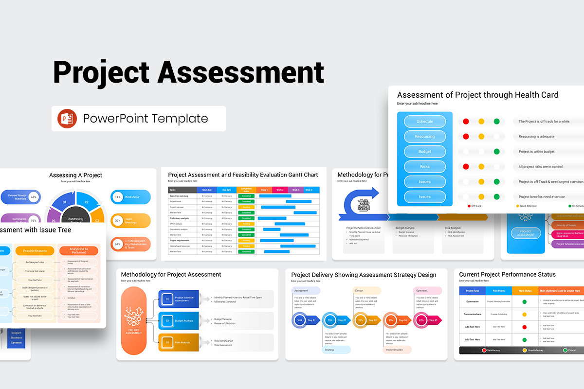 Project Assessment Presentation PowerPoint Template | Nulivo Market