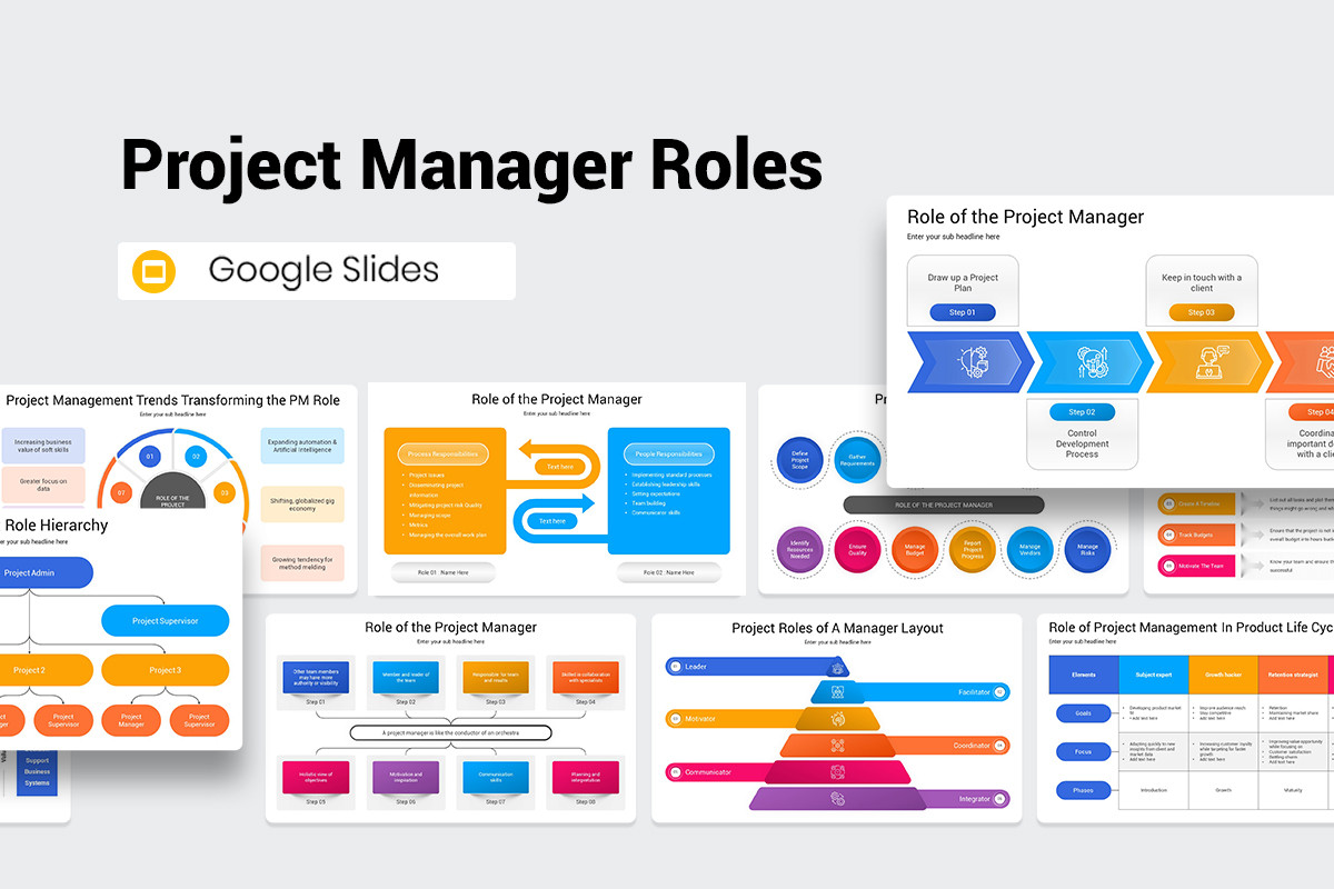 Project Manager Roles Google Slides Template | Nulivo Market