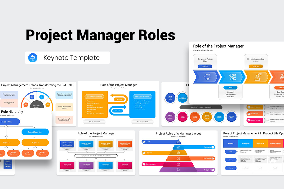 Project Manager Roles Keynote Template | Nulivo Market