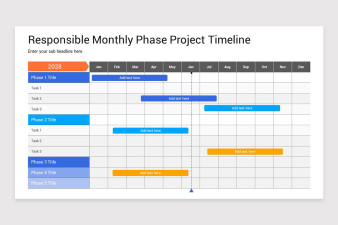 Project Monthly Planner PowerPoint Template | Nulivo Market