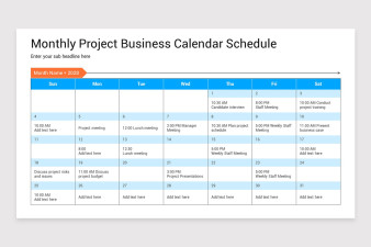 Project Monthly Planner Google Slides Template | Nulivo Market
