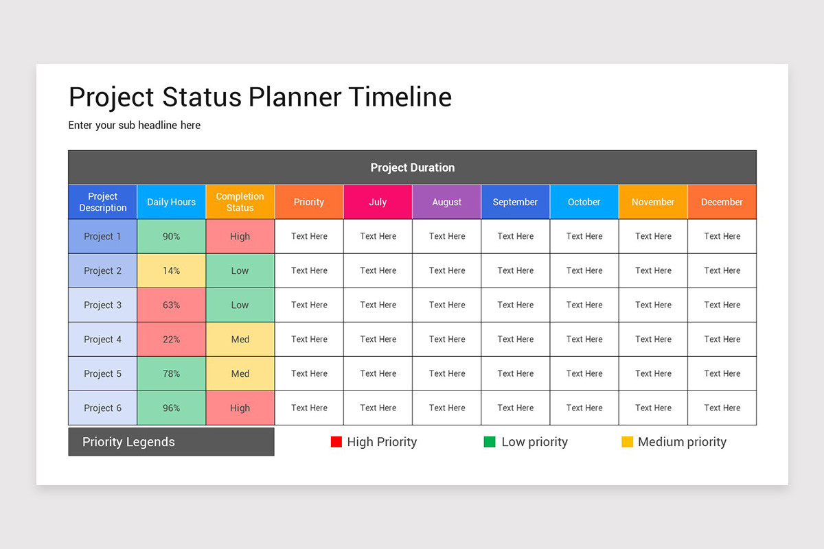 Project Monthly Planner Keynote Template | Nulivo Market