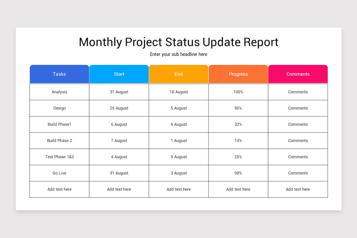 Project Monthly Planner Keynote Template | Nulivo Market