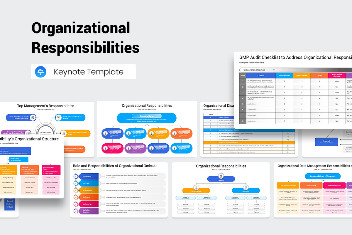 Organizational Responsibilities Keynote Template | Nulivo Market