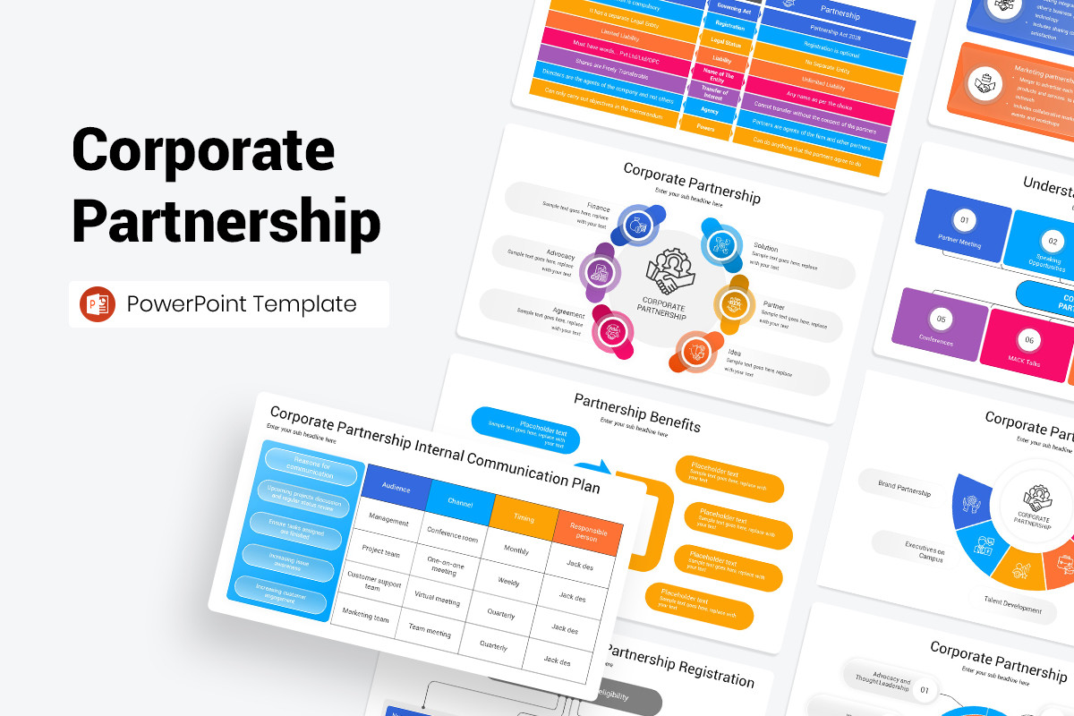 Corporate Partnership Presentation PowerPoint Template | Nulivo Market