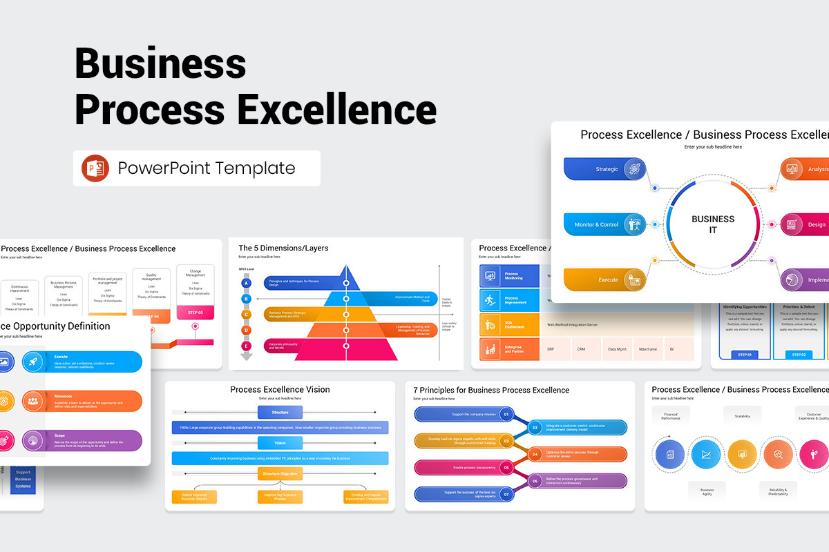 Business Process Excellence PowerPoint Template | Nulivo Market