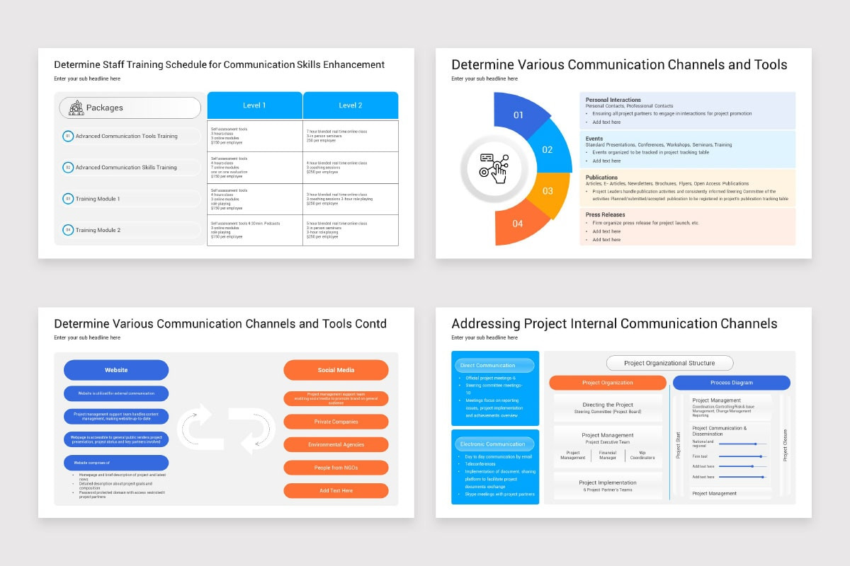 Stakeholder Communication Plan PowerPoint Template | Nulivo Market