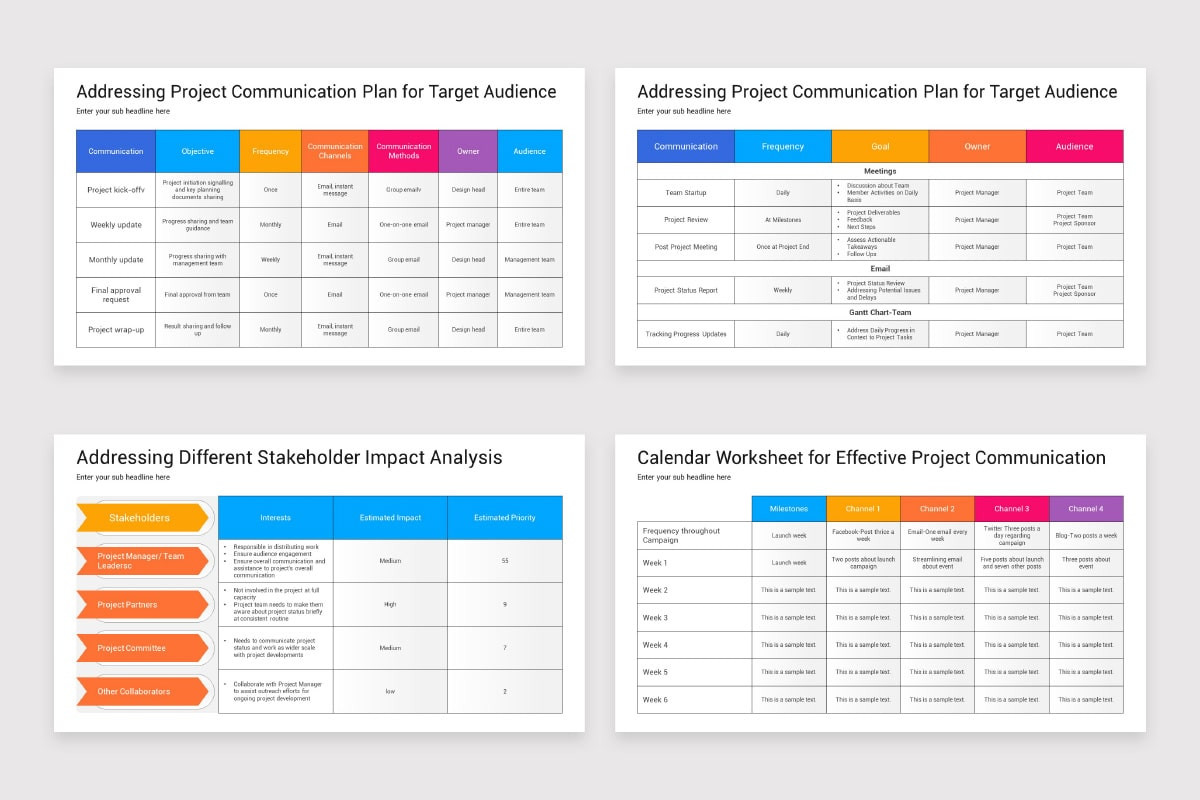 Stakeholder Communication Plan PowerPoint Template | Nulivo Market