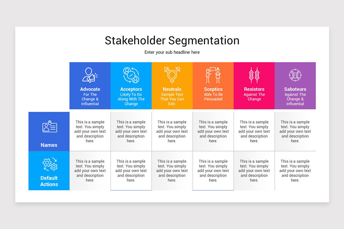 Stakeholder Segmentation Google Slides Template | Nulivo Market