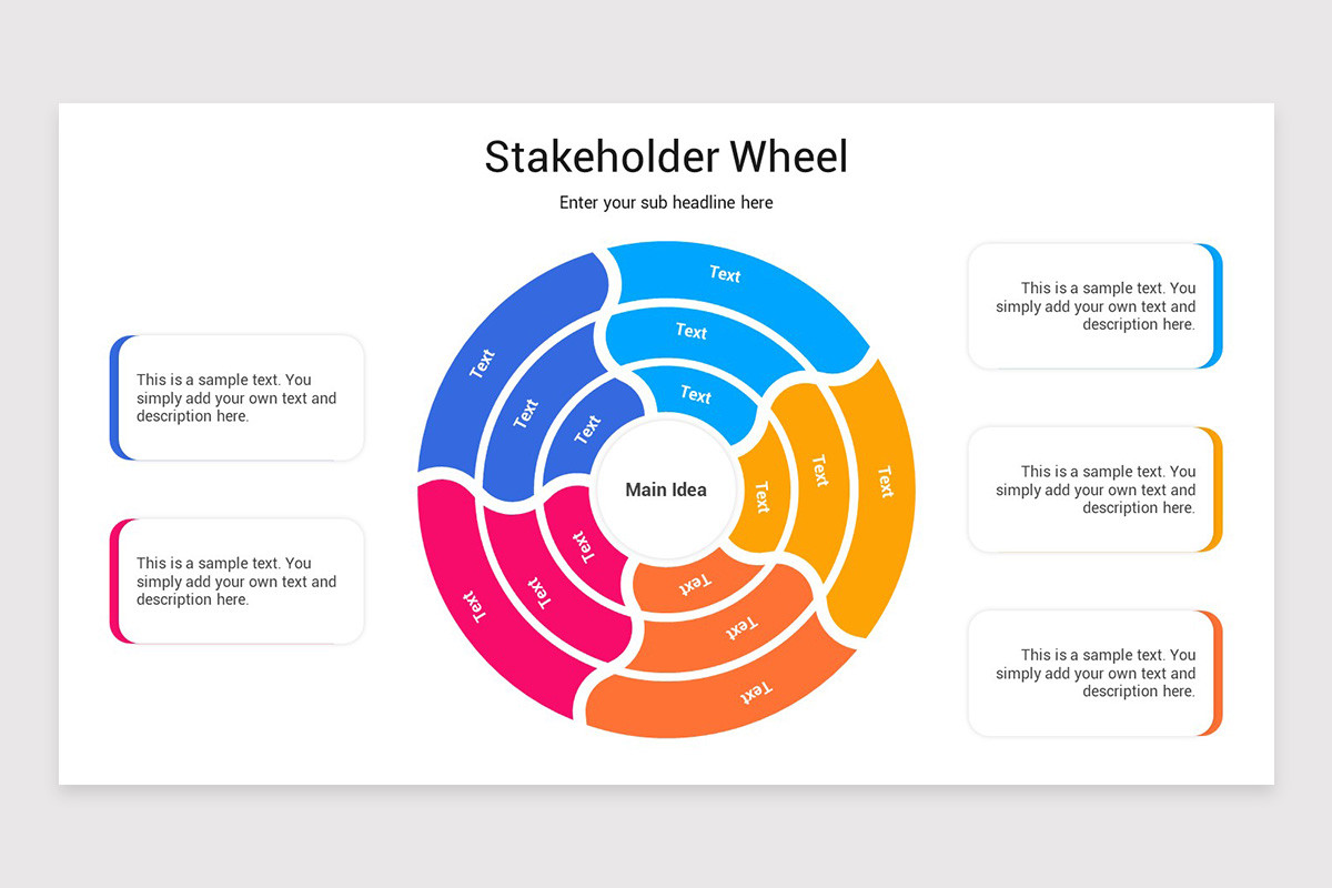 Stakeholder Wheel Presentation PowerPoint Template | Nulivo Market