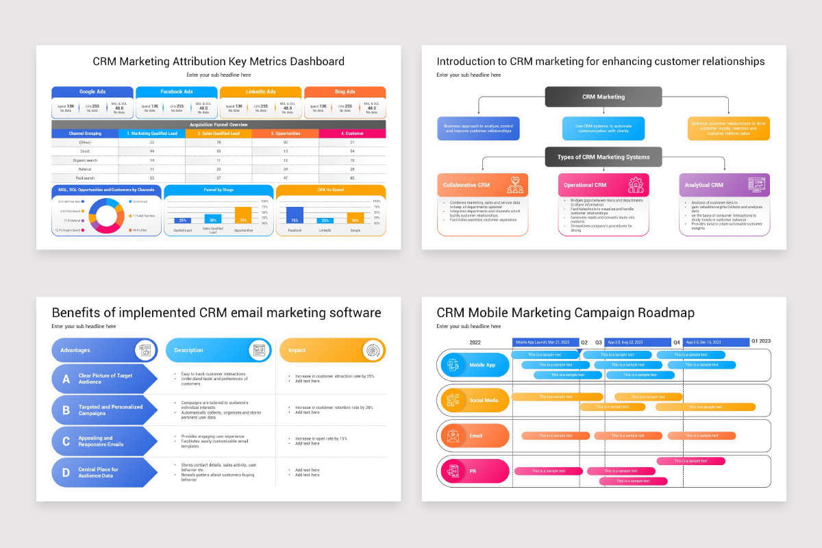 Customer Relationship CRM Marketing PowerPoint Template | Nulivo Market