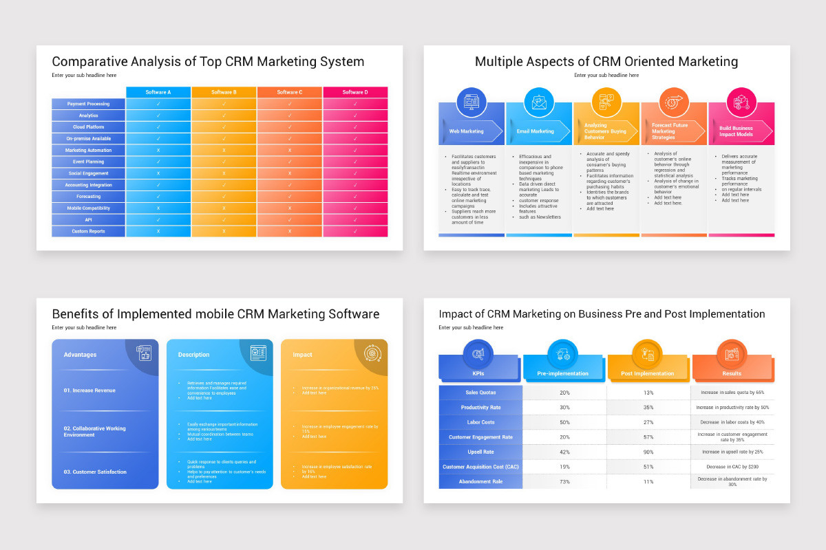 Customer Relationship CRM Marketing PowerPoint Template | Nulivo Market